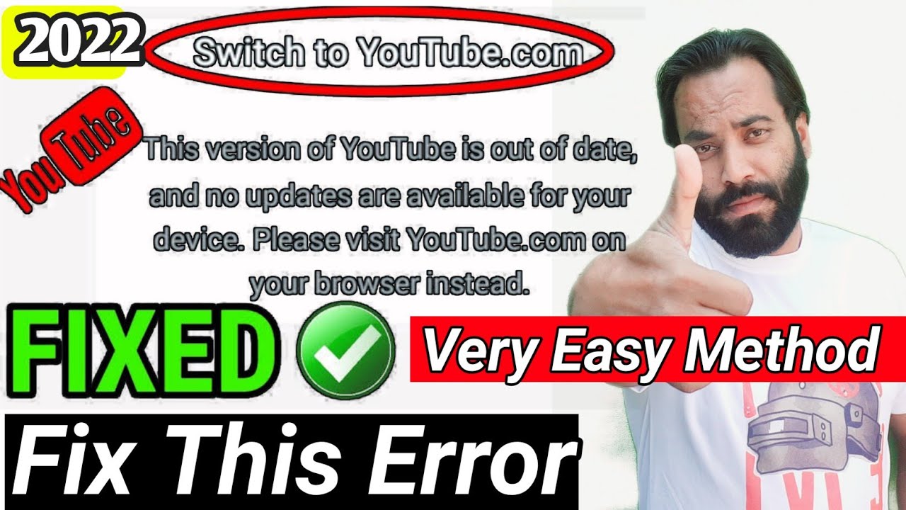 YouTube Update Problem Solved | Switch to Youtube.com problem | 3 ...