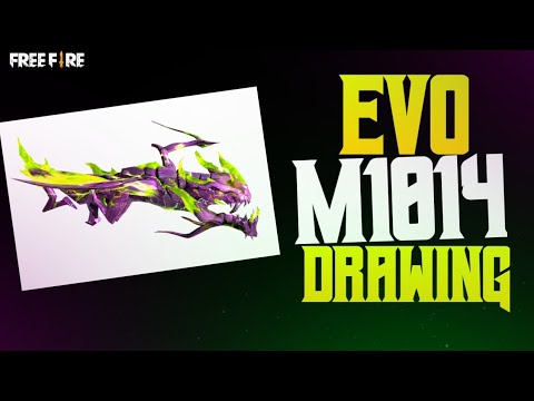 EVO M1014 DRAWING | FF DRAWING | GUN SKIN DRAWING | FREE FIRE DRAWING ...