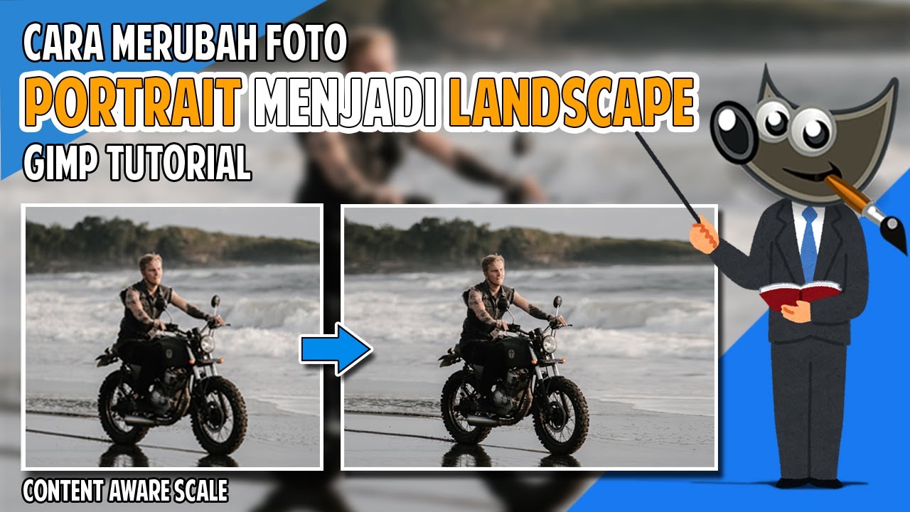Cara merubah Foto Portrait menjadi Landscape | GIMP Tutorial - YouTube