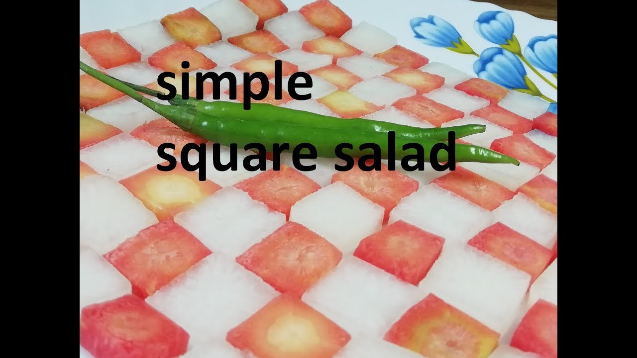 Simple Square Salad #A4sabzee - YouTube