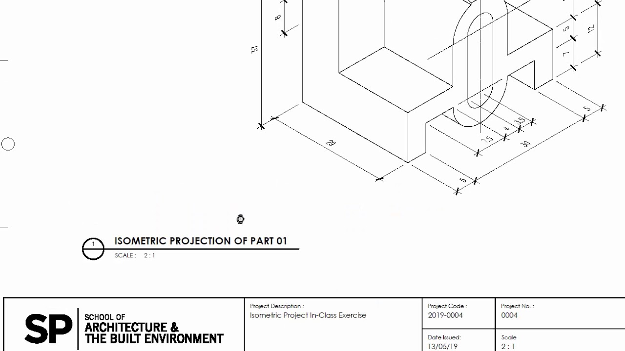 Drawing Exercise - Isometric Drawing of Bracket - YouTube