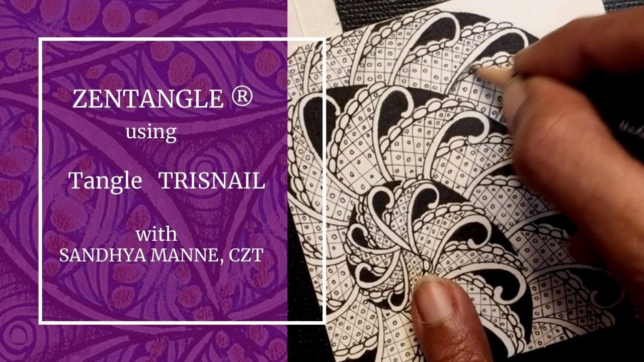 Zentangle® Mini Project with Zentangle Pattern TRISNAIL - YouTube