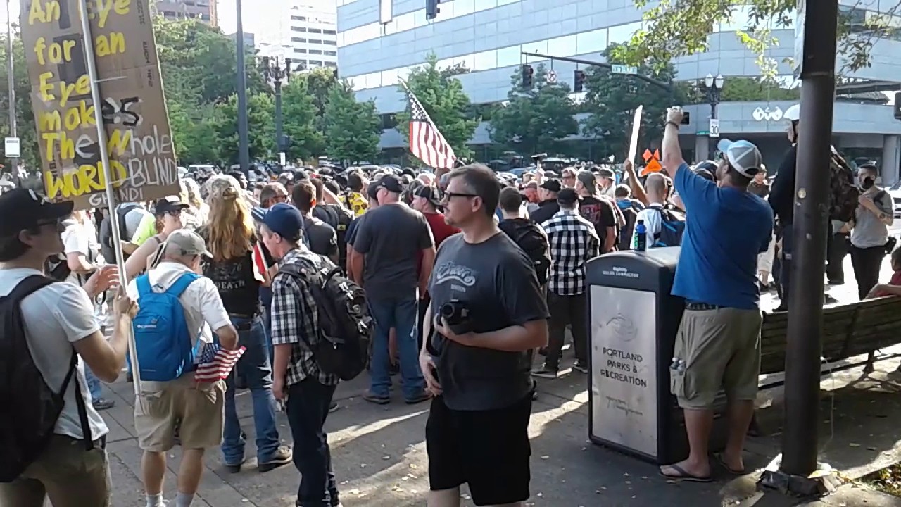 newsmen getting ready for march or riot - YouTube