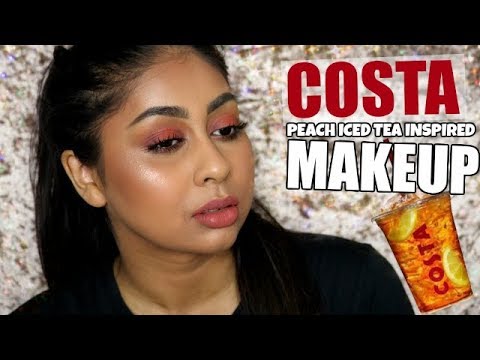 DRUGSTORE COSTA PEACH ICED TEA INSPIRED MAKEUP 🍑 | Anoushka - YouTube