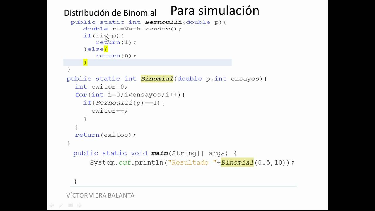 Distribución Binomial en Java para Simulación - YouTube