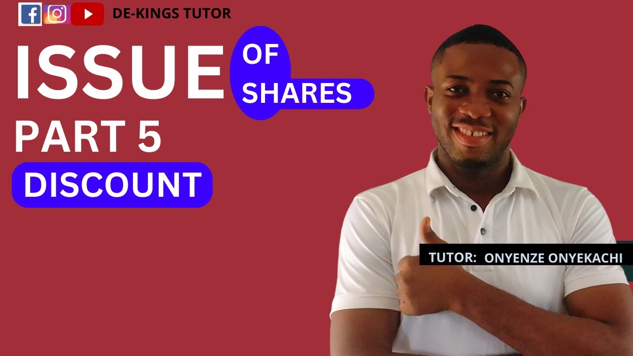 ISSUE OF SHARES - PART 5 (PAYABLE BY INSTALMENT - DISCOUNT) #accounting ...