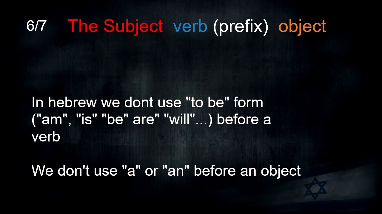 Lesson No.14 - Most common sentences structures in Hebrew - YouTube