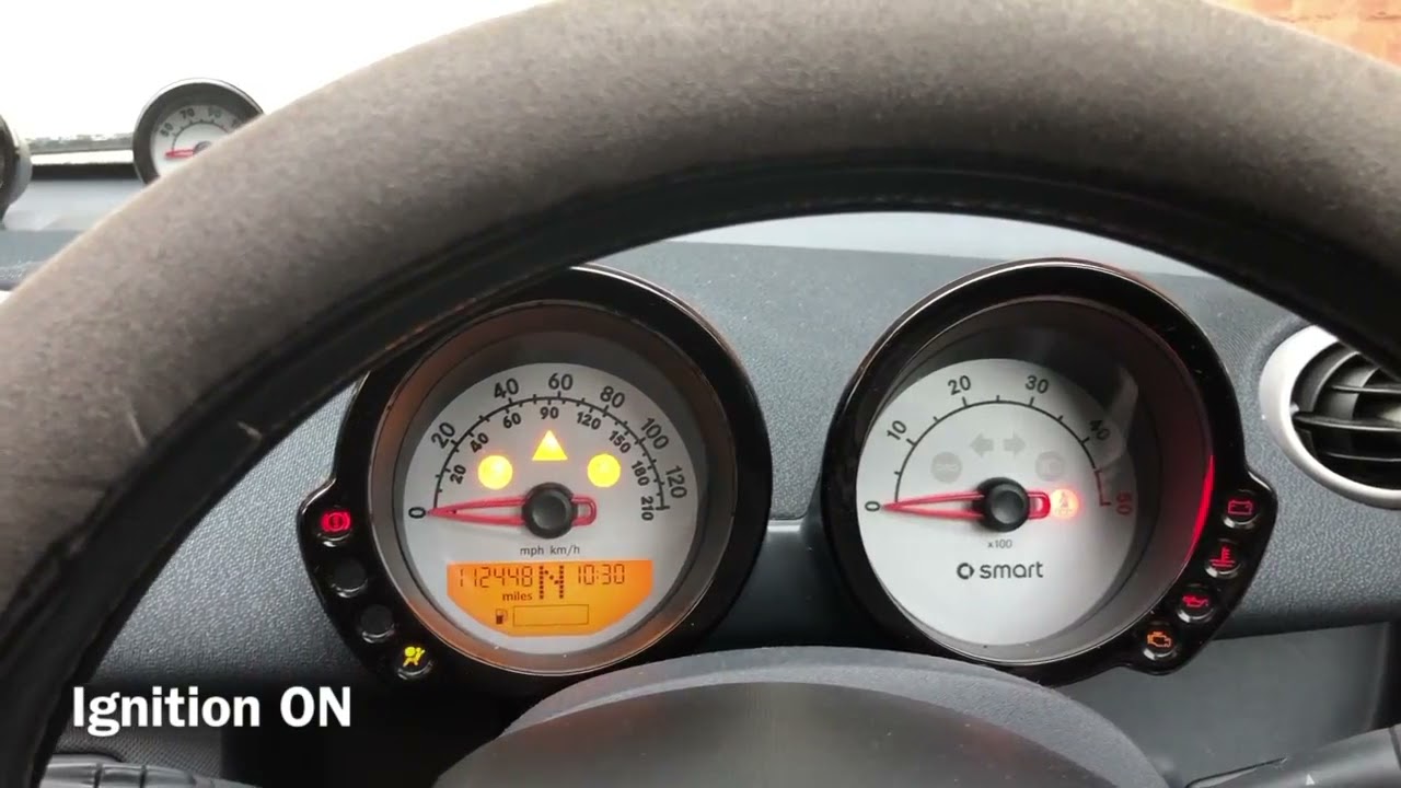 Smart ForFour 454 сброс межсервисного интервала - YouTube