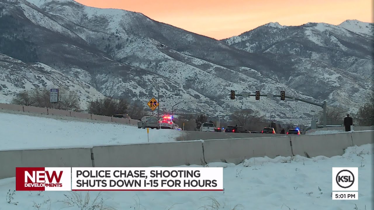 SB I-15 reopens in Layton following police chase, shooting - YouTube