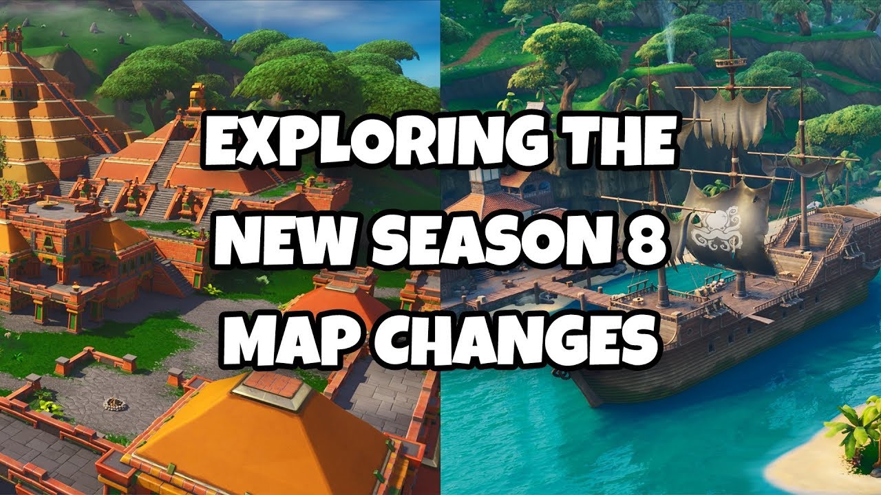 Exploring The Fortnite Season 8 Map Changes - YouTube