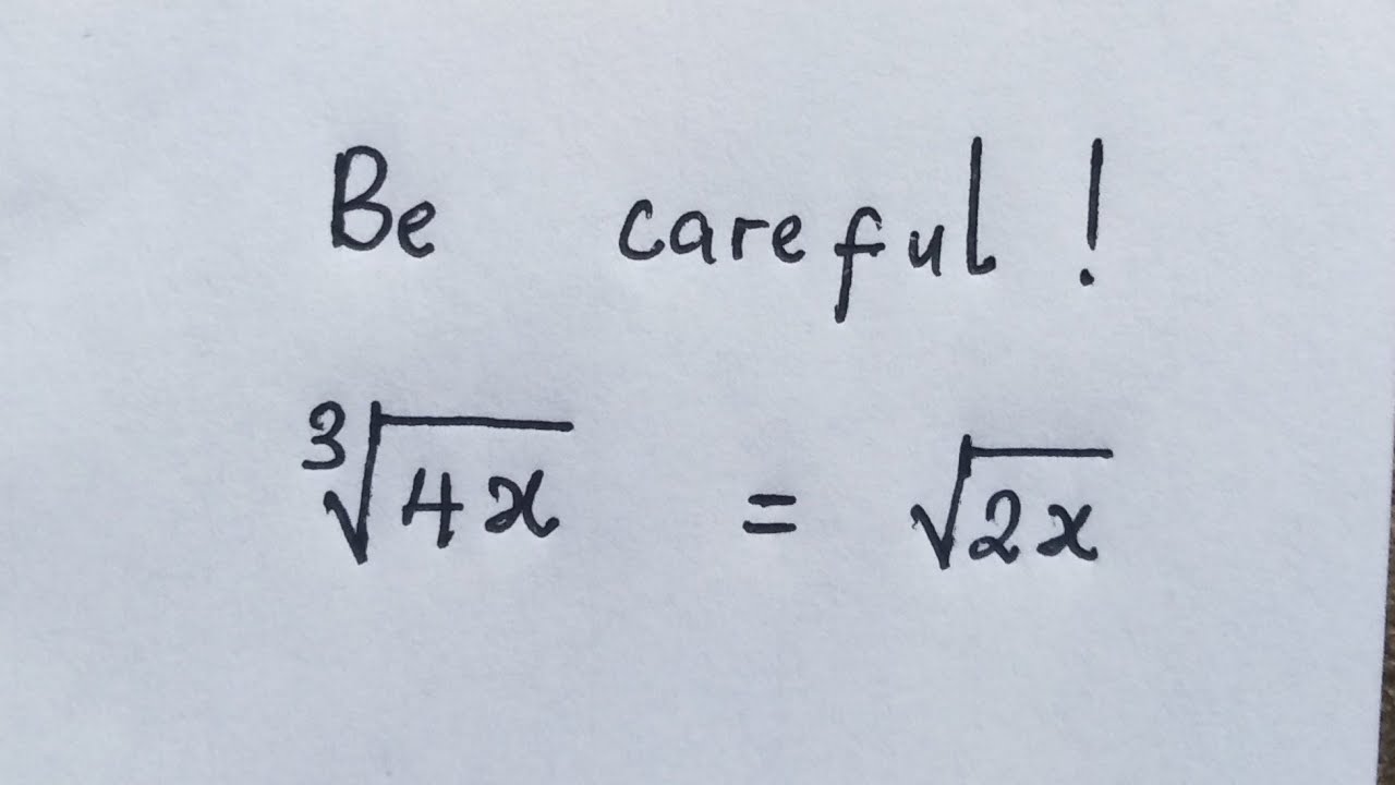 Interesting algebraic equation | Can you solve ? - YouTube