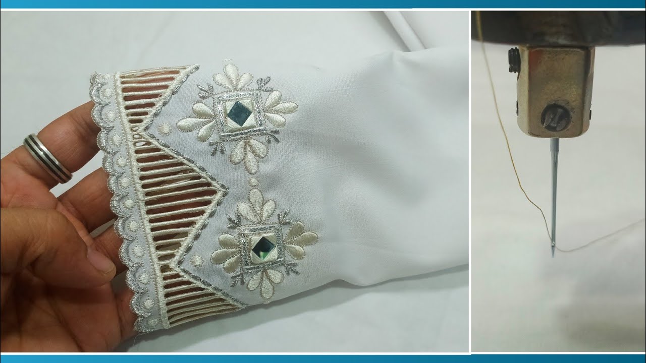 Cutwork Embroidery Suits Design Machine Embroidery - Sleeve Design ...