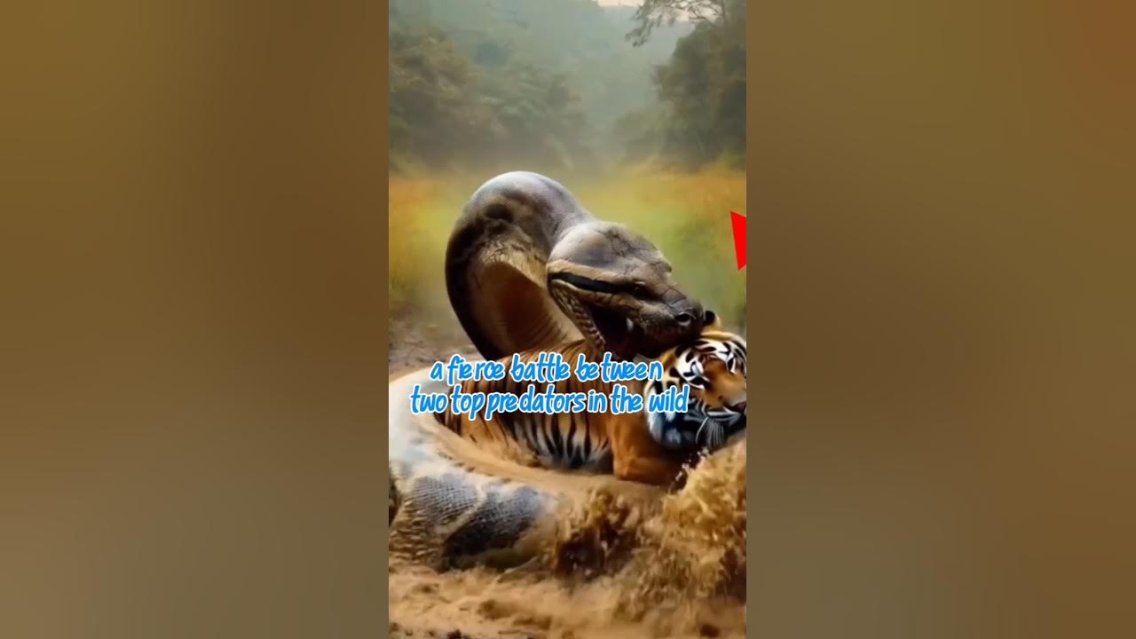 fierce battle between two predators#python#forest# predator#wild#fight ...