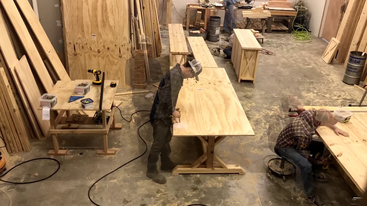 Building A Trestle Table! ( Time-Lapse ) - YouTube
