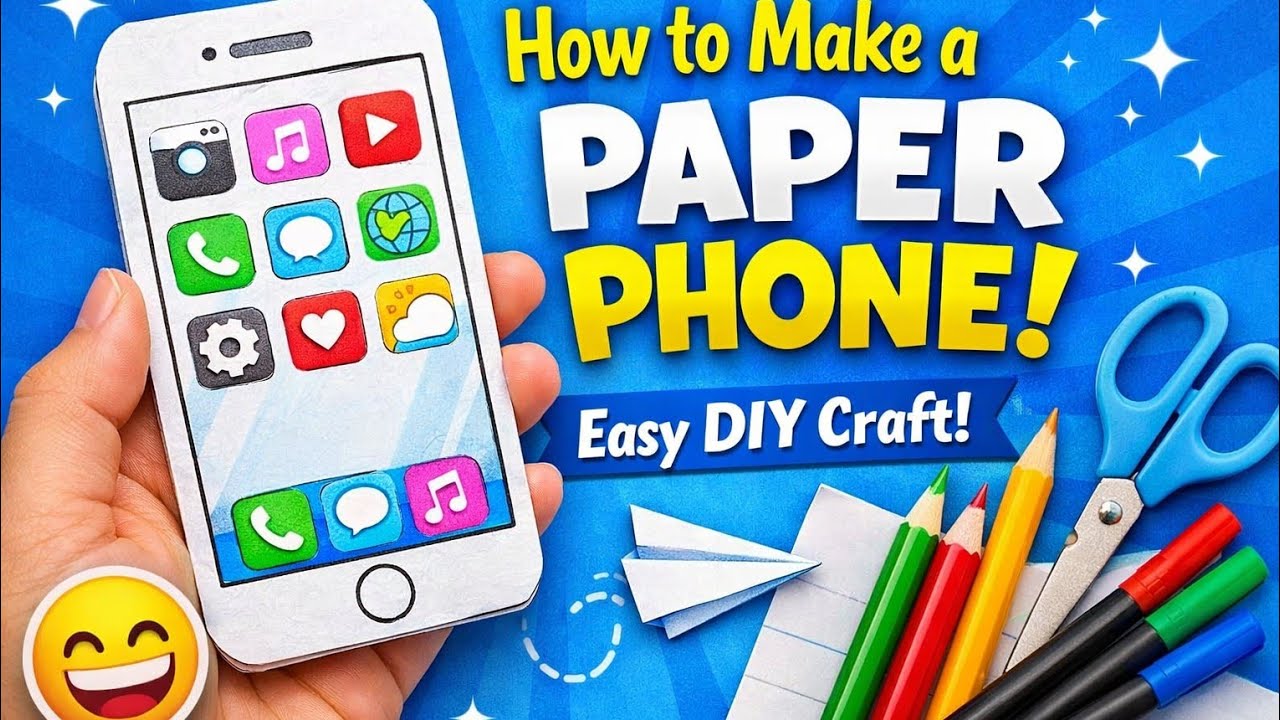 How to make a paper phone - YouTube