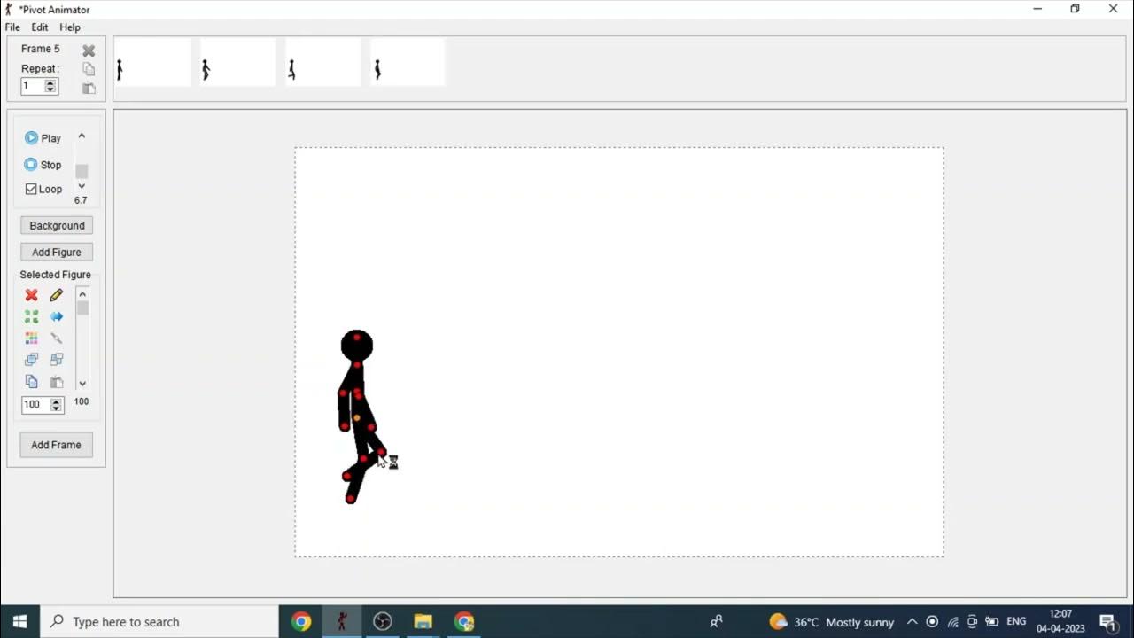 how to make a walking animation in pivot animator - YouTube