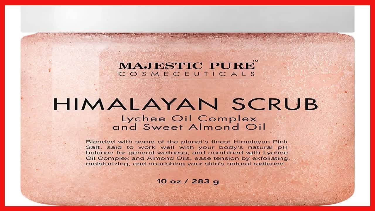 MAJESTIC PURE Himalayan Salt Body Scrub with Lychee Oil, Exfoliating ...