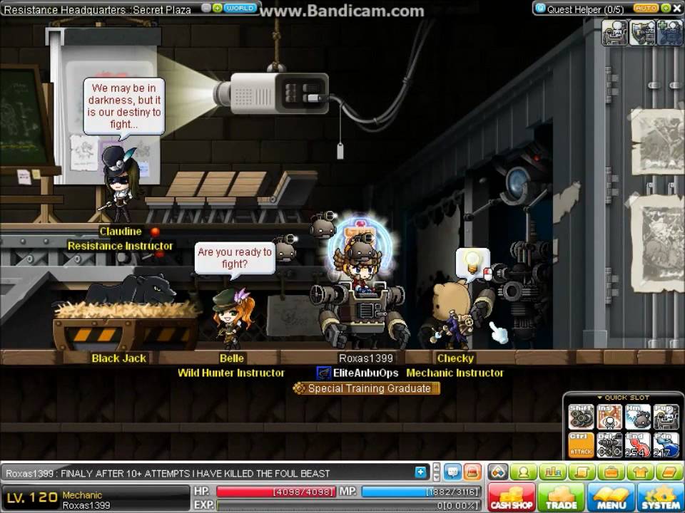 Maplestory Mechanic 4th job advancement - YouTube