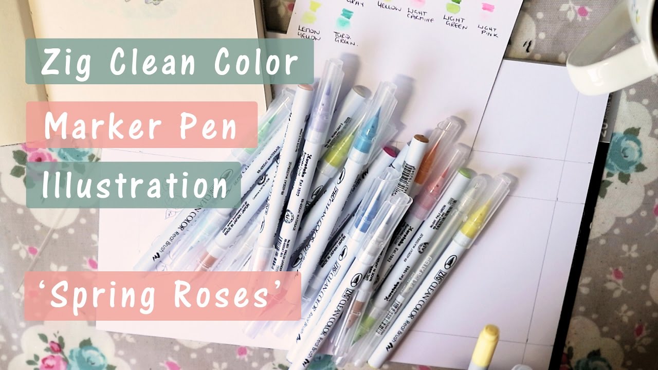 Marker Illustration ~ Spring Roses - YouTube