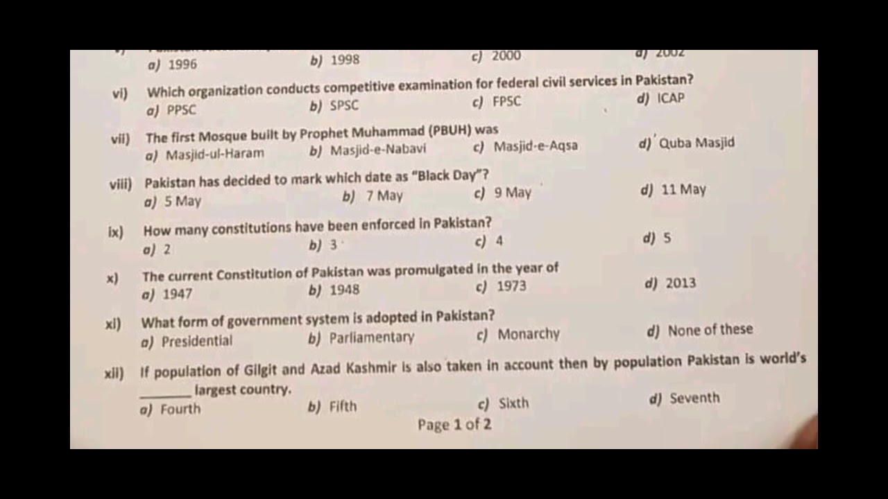 Instructor Development Administration I BPSC Local Government Paper I ...