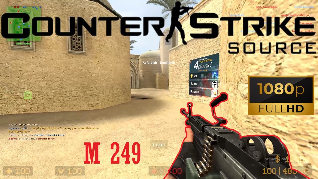 Counter-Strike: Source (2025) - M249 SAW Gameplay (PC HD) [1080p60FPS ...