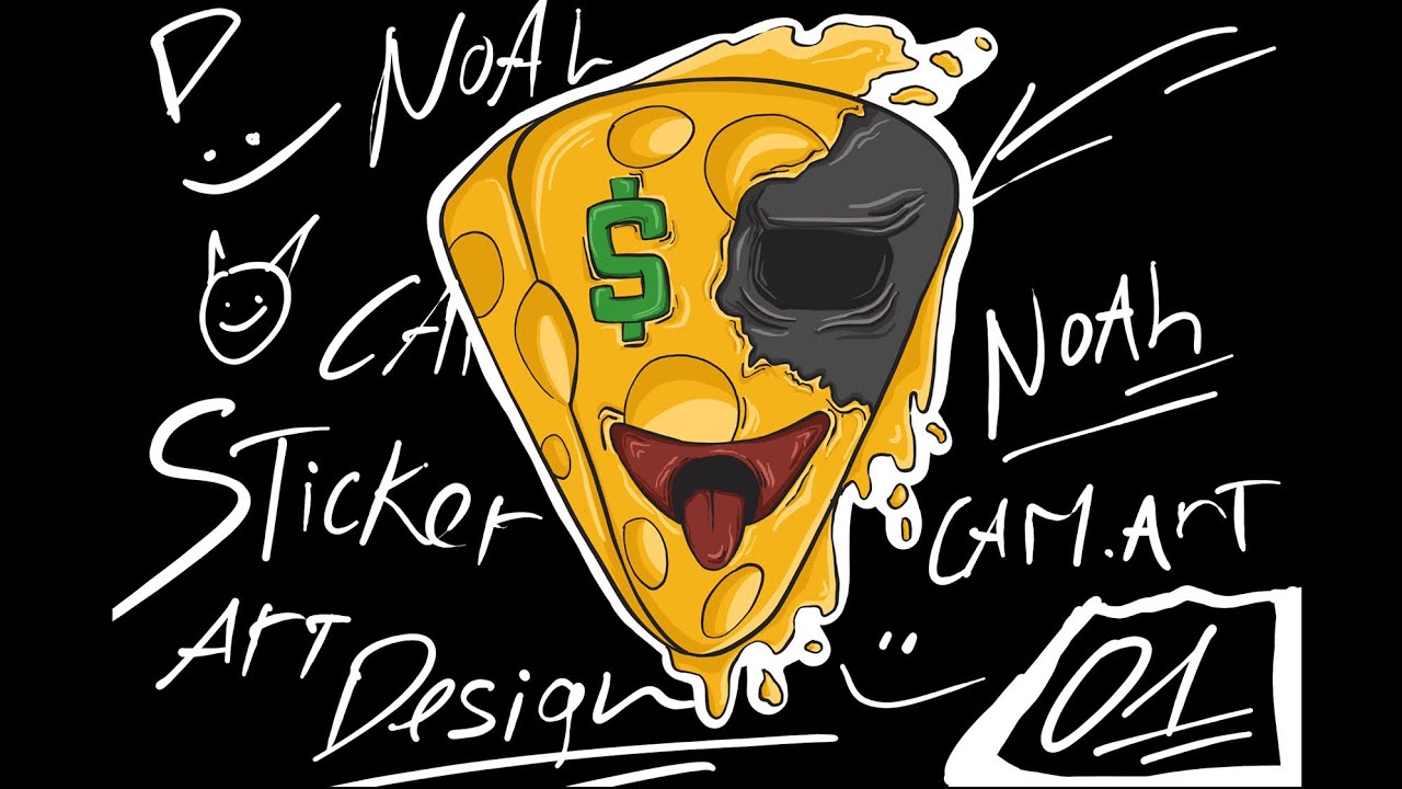 HOW I DESIGN STICKER - DRAWING - YouTube