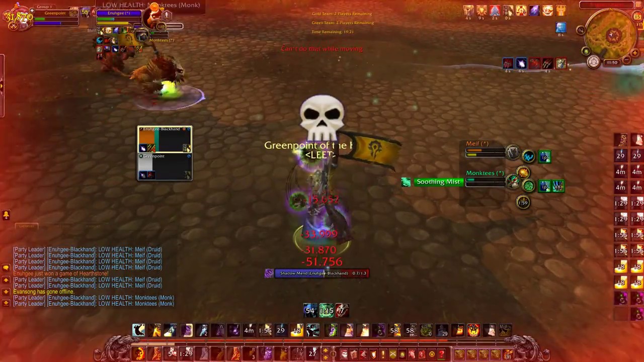 disc priest / feral druid vs mistweaver monk / feral druid 7.1.5 (sound ...