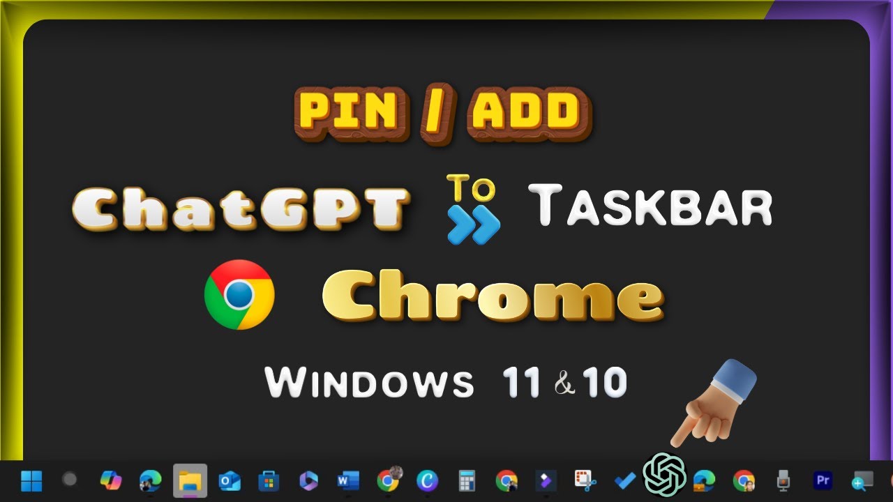 How to Add/Pin ChatGPT Link/Icon to Desktop & Taskbar Toolbar with ...