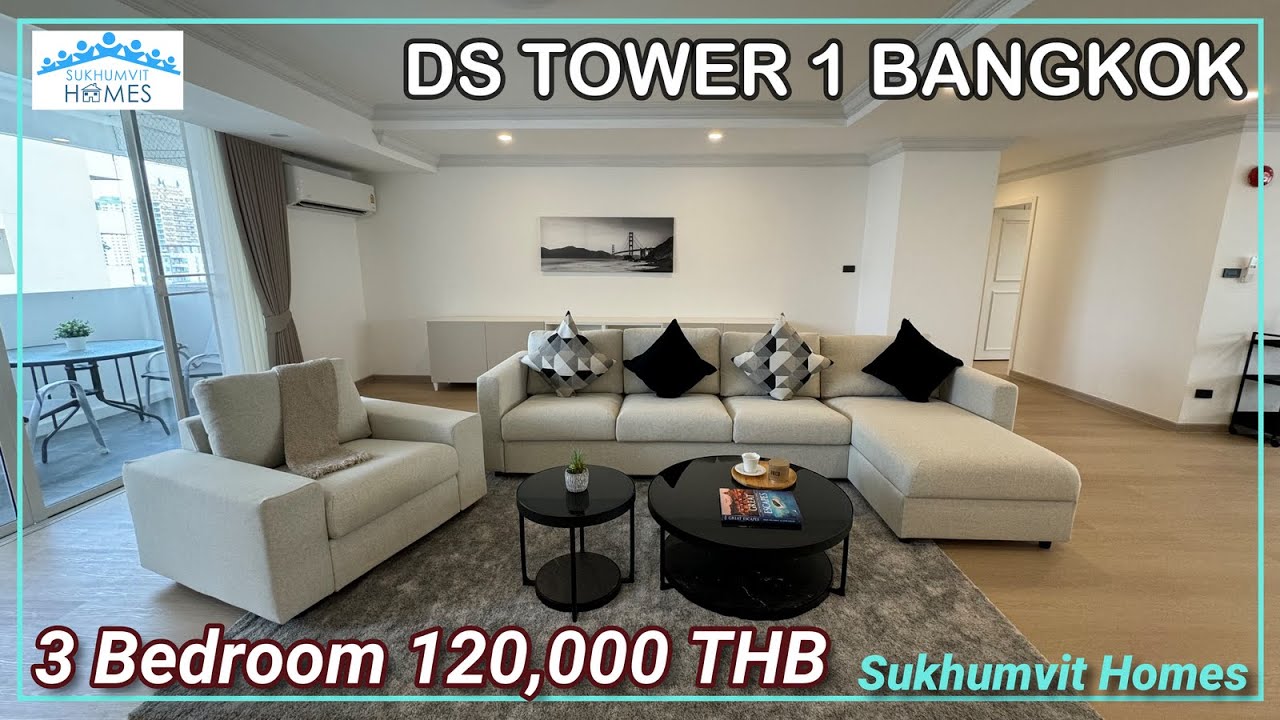 Spacious Renovated 3 Bedroom Condo For Rent and Sale Bangkok 120,000 THB - YouTube