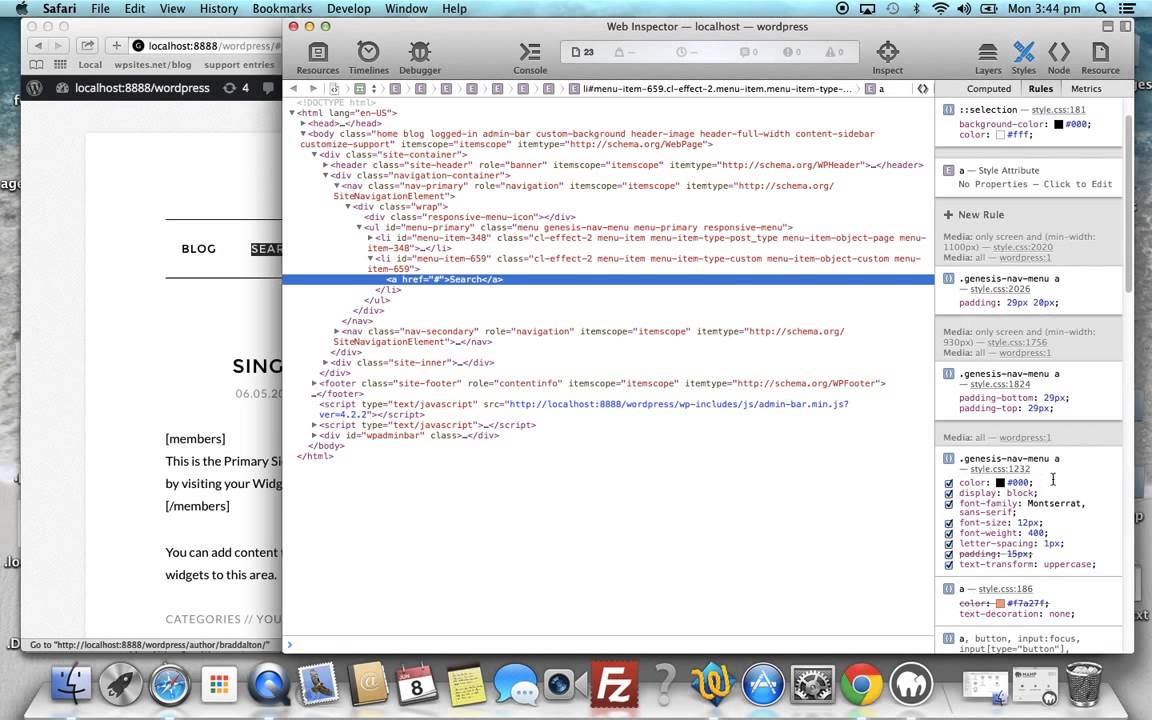 Change Genesis Nav Menu Link Colors - YouTube