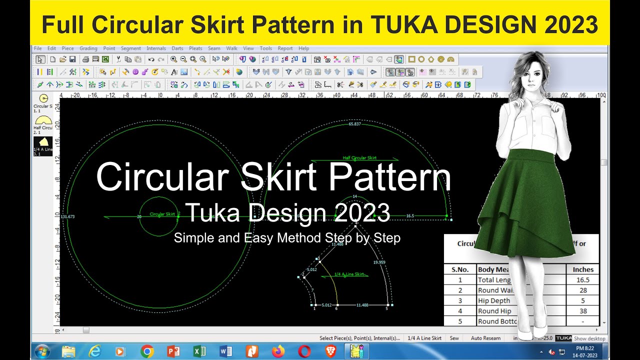 Circular Skirt Pattern with simple and easy method TUKA DESIGN 2023 # ...