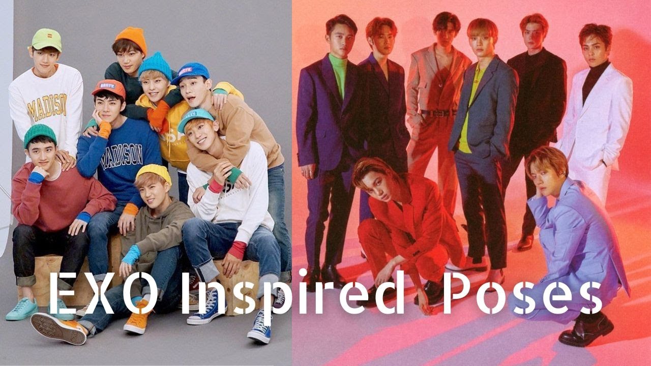 EXO Inspired Photo Ideas|| Kpop Poses|| Friends Group Poses(Male ...