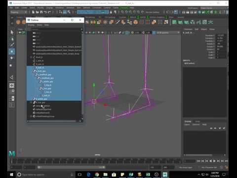 Rigging 2: IK Handles and Foot Groups - YouTube