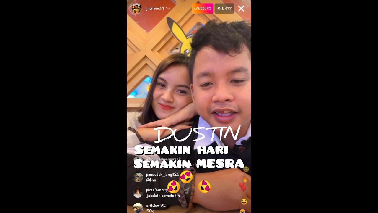 Live Dustin dengan dita pacar barunya semakin hari semakin mesra - YouTube