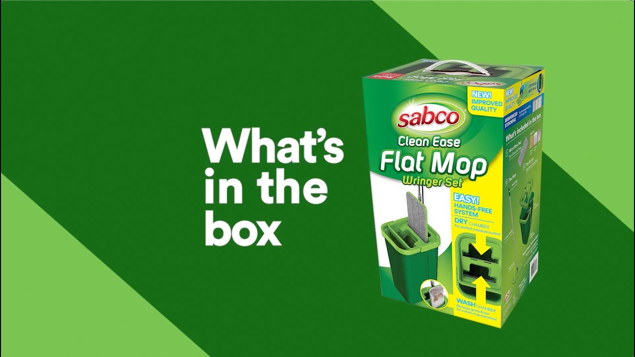 Sabco Clean Ease Flat Mop - YouTube