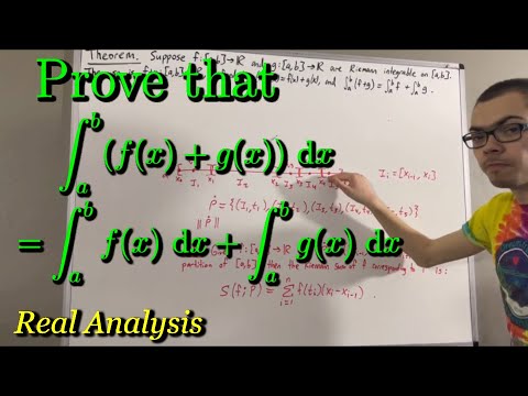 Prove the integral of a sum is equal to sum of integrals ...