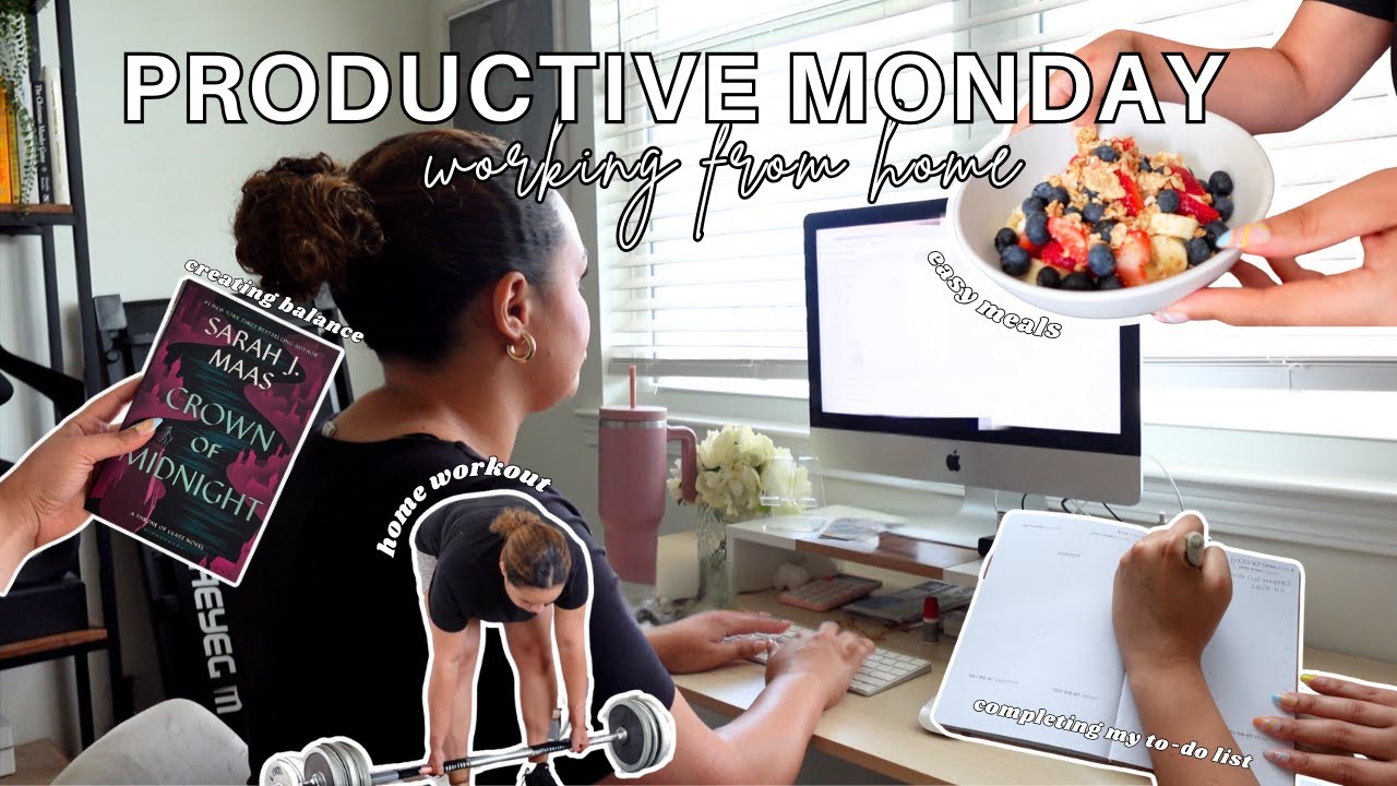 MONDAY VLOG *very productive start to the week* 💻☕️ l Working from home ...