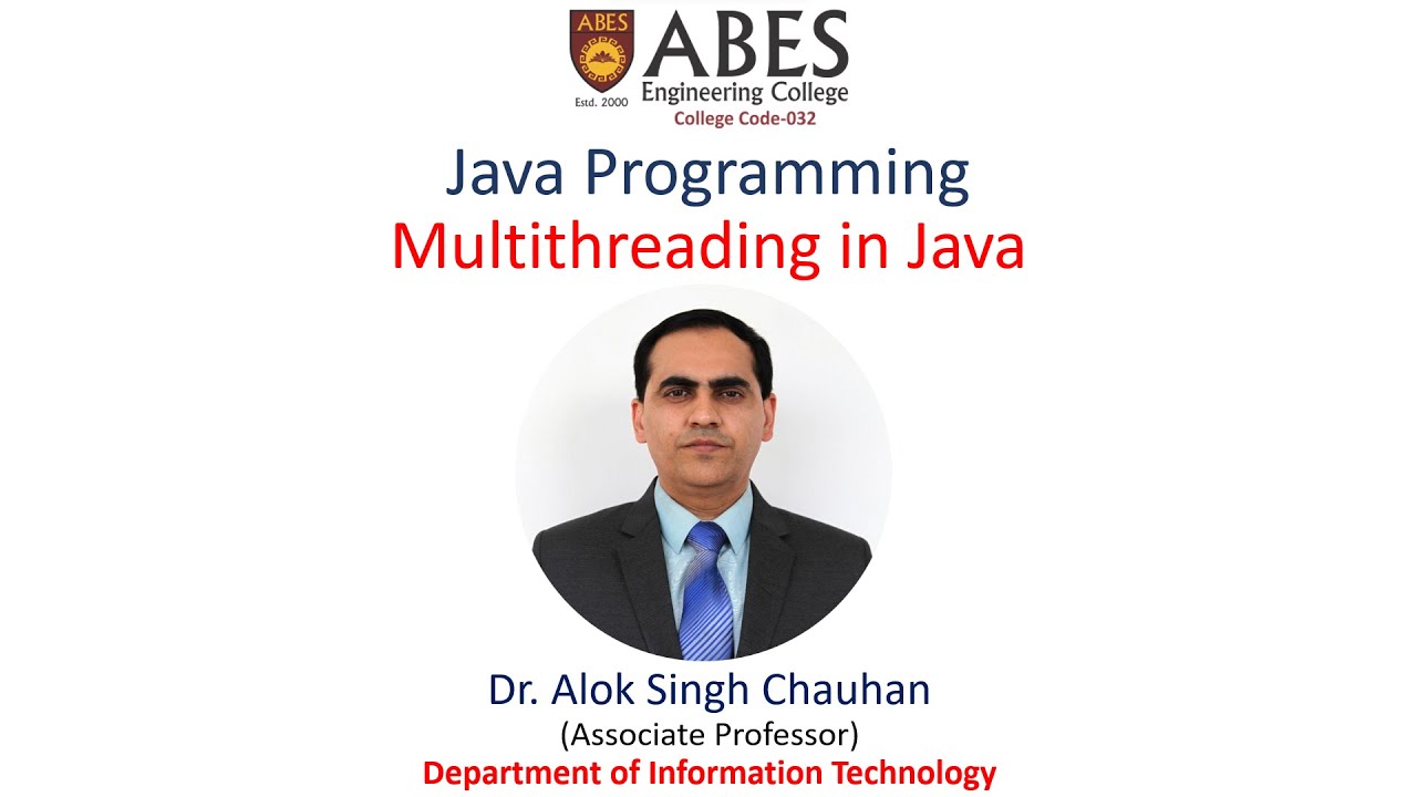 Multithreading In Java Abes Engineering College Ghaziabad Youtube