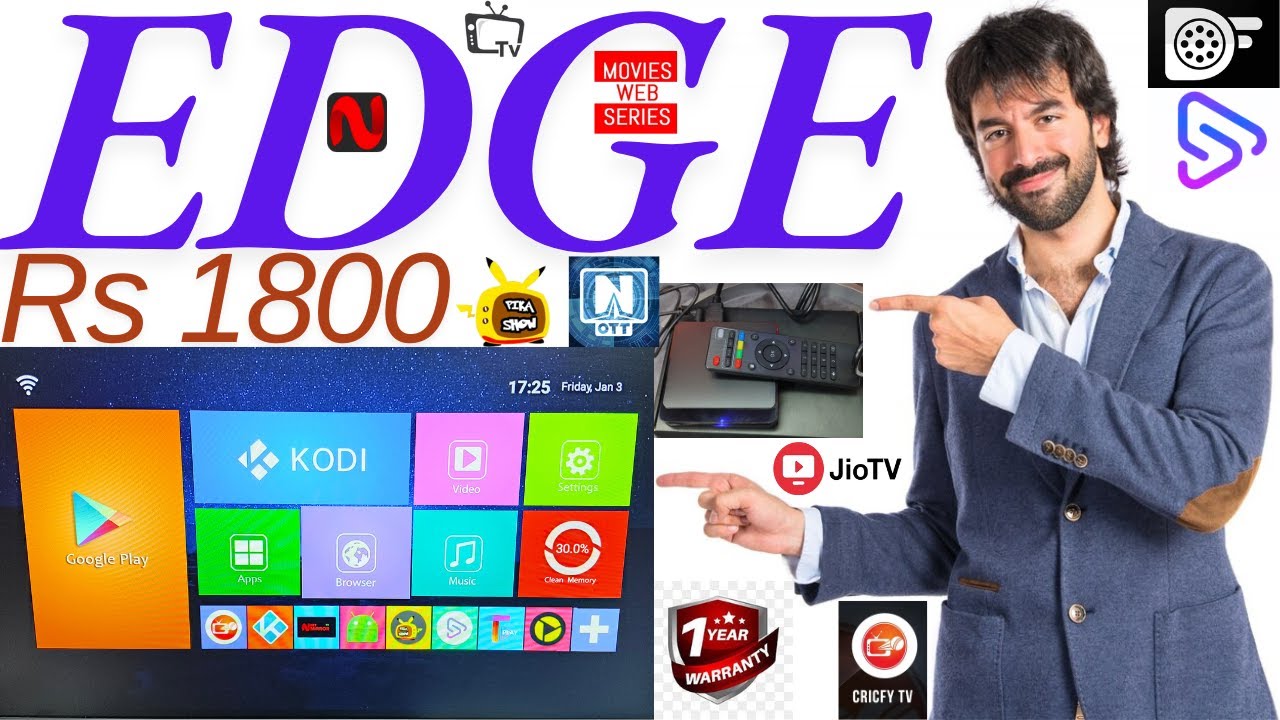 New Edge 4K 5G 2gb Ram 16gb Rom Android 11 TV Box with Live TV Channels ...