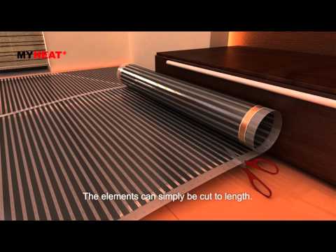 MyHeat underfloor heating - carbon film installation