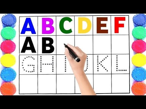 ABCD writing using colour / upper case and lower case ABCD learning for ...