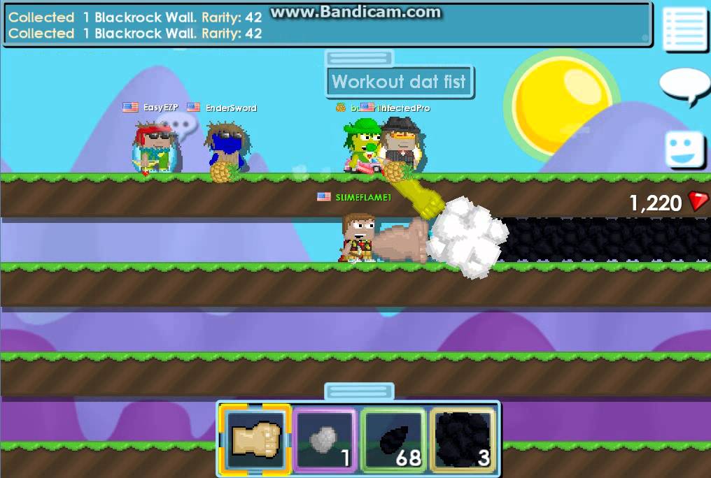 Growtopia: Farming 100 Blackrock wall blocks with friends! - YouTube