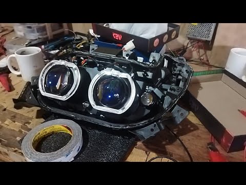 proses rakit bi led yamaha new aerox - YouTube
