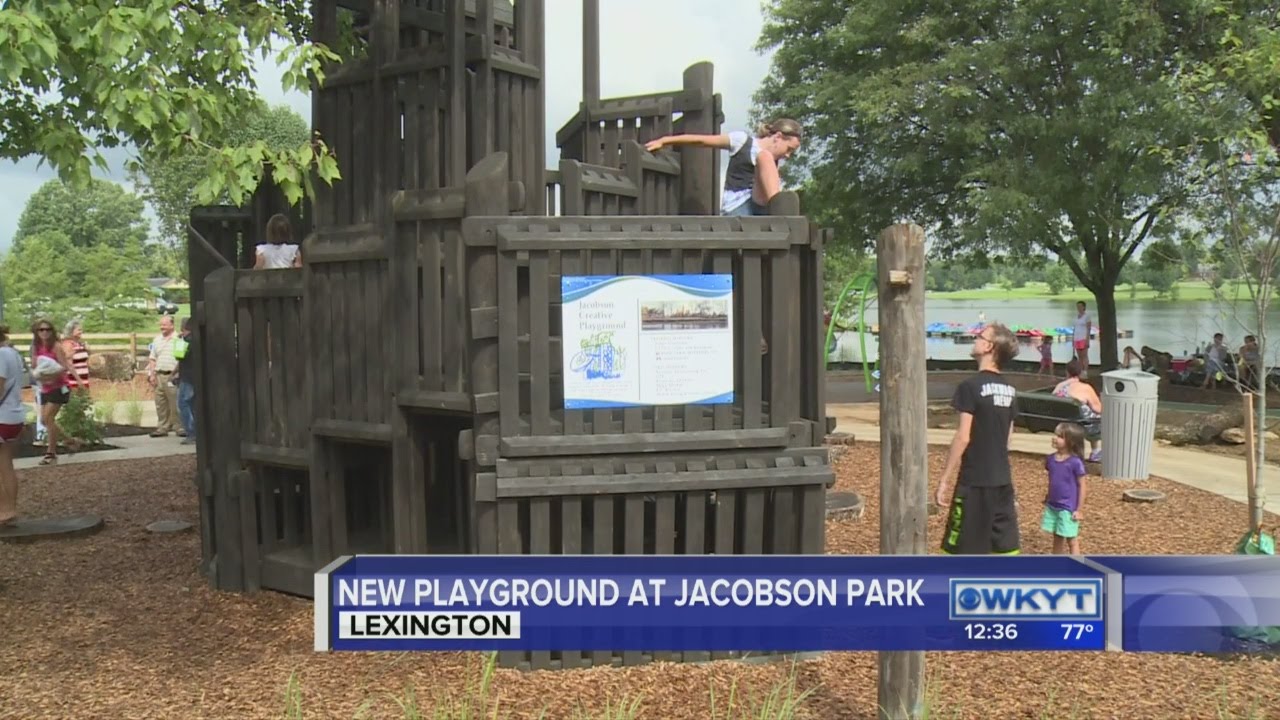 Lexington celebrates opening of new Jacobson Park playground - YouTube
