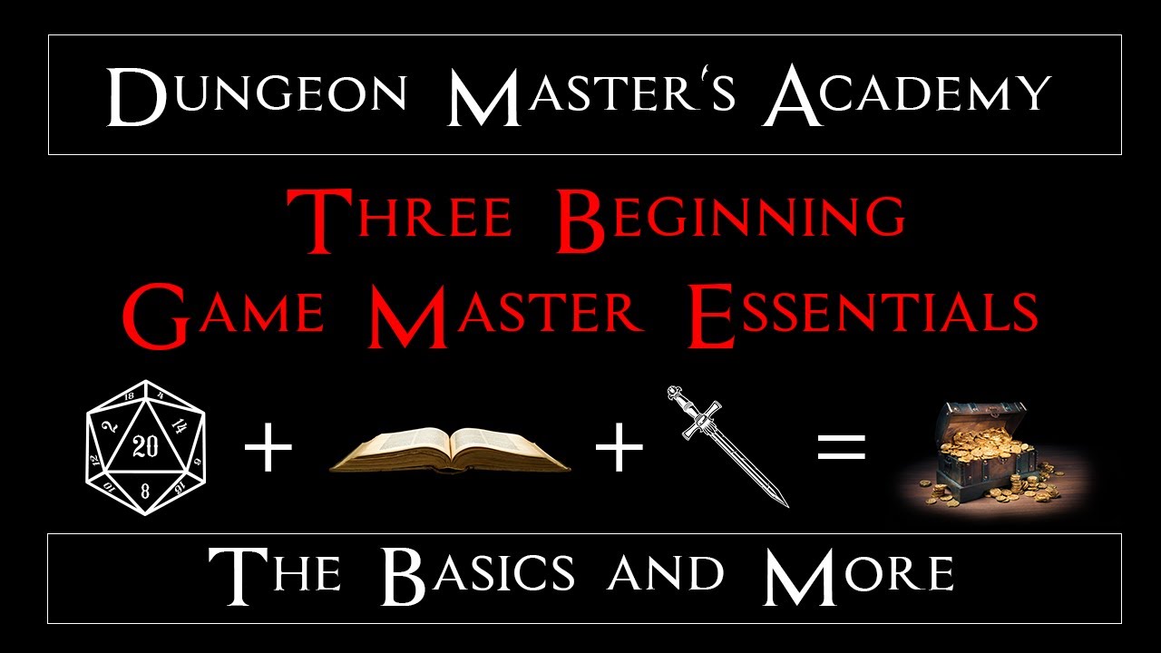 3 Essentials for the new GM/DM - YouTube