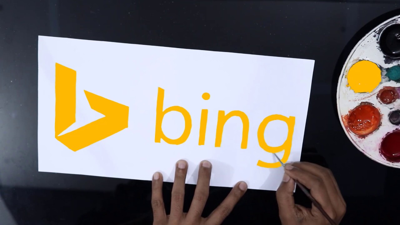 How to draw the Bing logo - YouTube