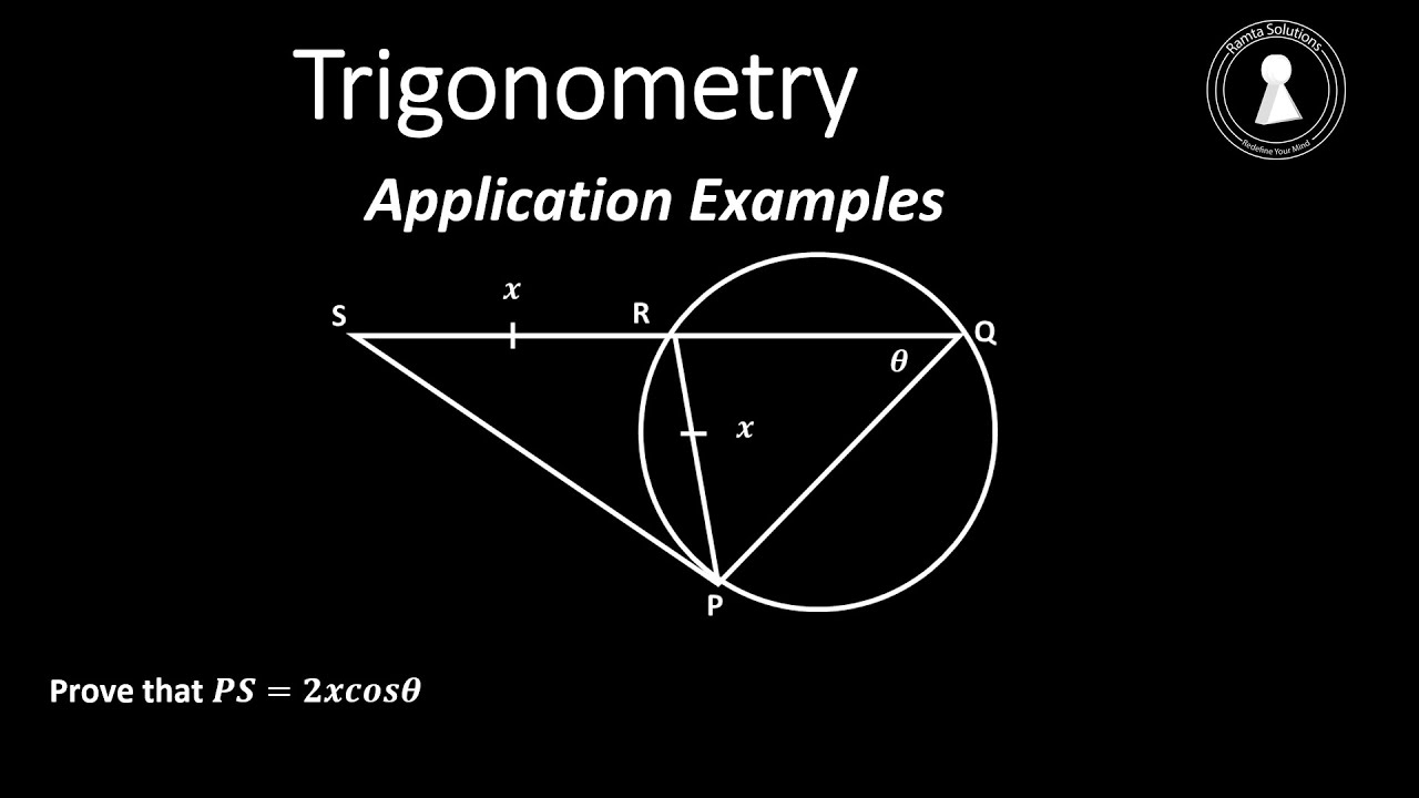 Trigonometry: Application example 5 (applying sine rule, cosine rule ...