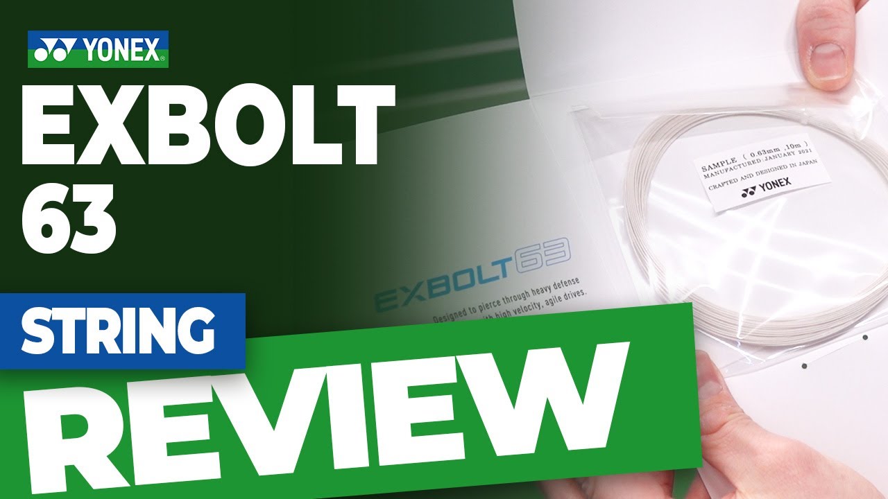 Badminton Review - Yonex string Exbolt 63 - YouTube