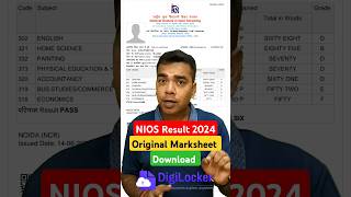 Nios Original Marksheet Download 2024 Digilocker Sharma Tech Learning ...