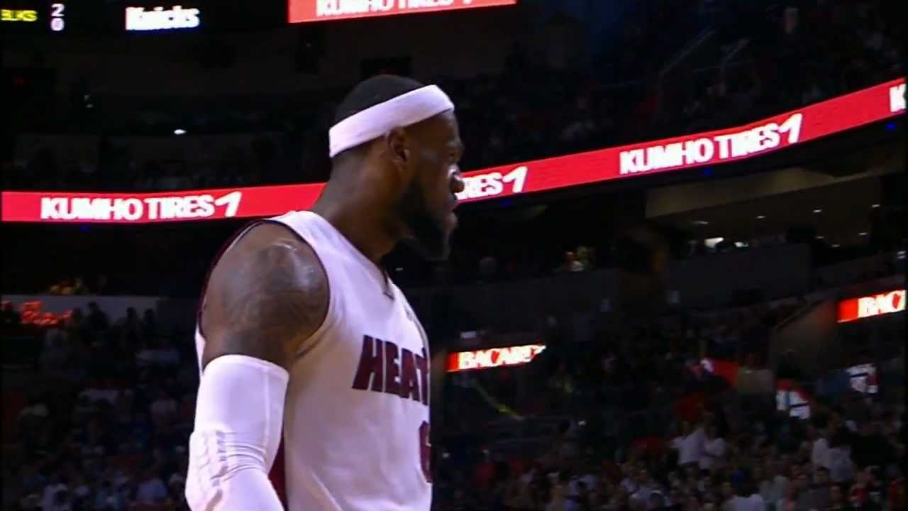 LeBron explodes to the rim for the dunk of the night! - YouTube